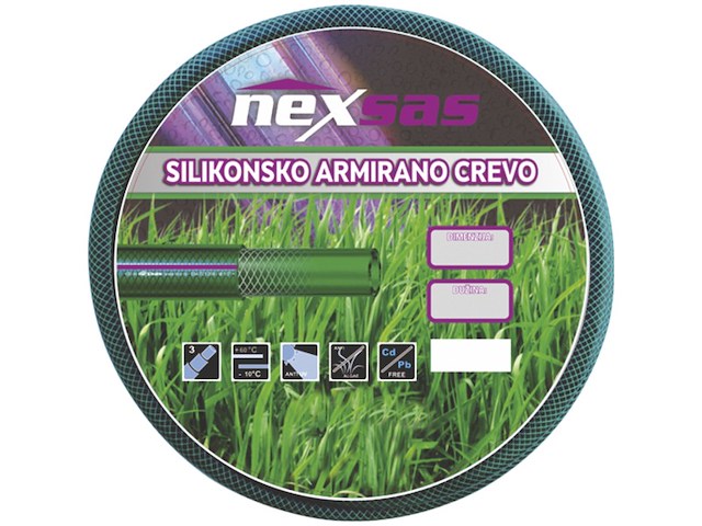 Nexsas Silikonsko armirano crevo za zalivanje 1/2x25m