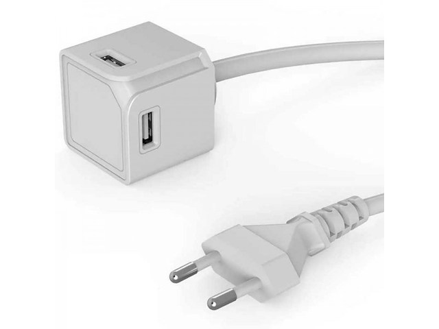 USB Cube Punjač za mobilne uređaje 2xUSB-A 2xUSB-C White