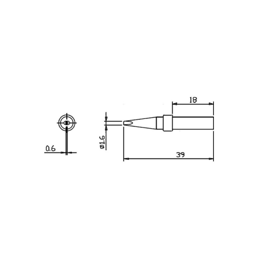 Vrh za lemilicu SOLOMON SR624 1,6mm /39mm