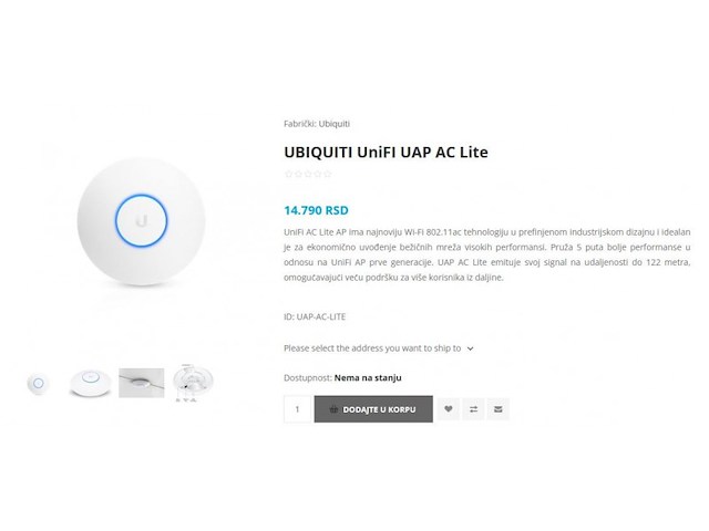 Ubiquiti UniFi AP Access Point UAP-AC-LITE