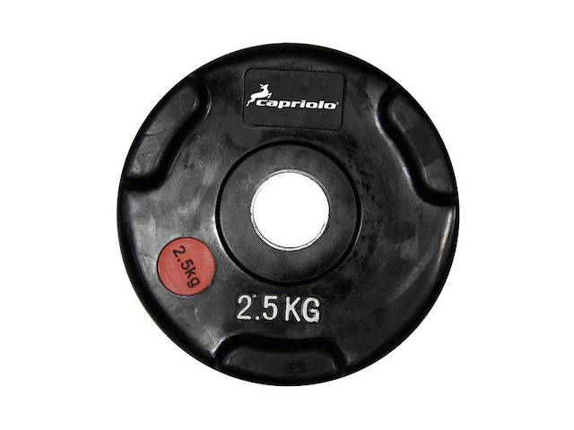 Gumirani čelični teg 2.5kg 30mm 291441