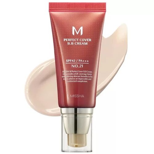 MISSHA Perfect Cover BB cream SPF42, PA+++ 021 Light Beige