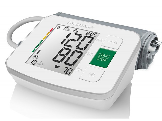Medisana BU 512 za nadlakticu, prikaz aritimije, 2 x 90 memorija