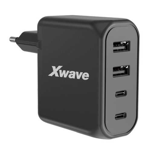 Xwave GaN100-2A2C GaN ultra-brzi punjac 100w, 2USB-A + 2USB-C, za mobilne tablete Crni