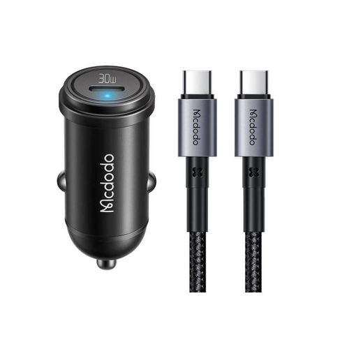 MCDODO CC-7493 SET AUTO Punjač 30W USB-C + KABL TIP-C NA TIP-C. DUŽINA 1,2m