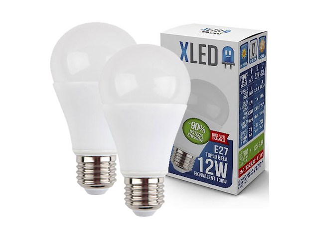 LED Sijalica XLED E27 12W Toplo bela 1055Lm 21176 2kom.
