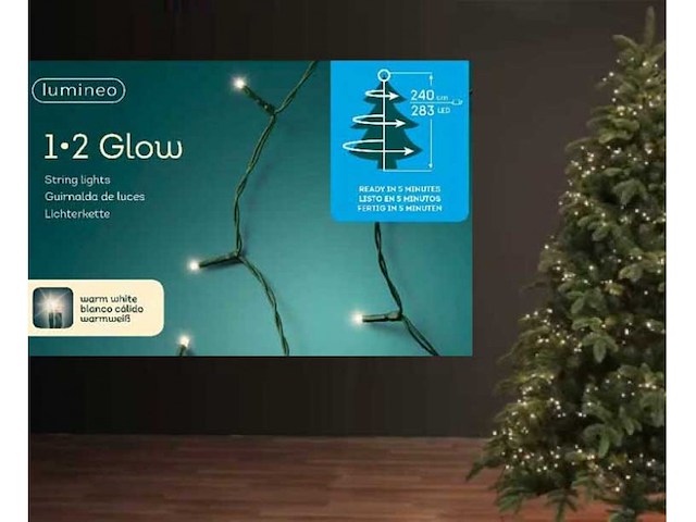 Lumineo Novogodišnje stepenaste LED lampice 1-2-glow basic 8 nivoa 283 LED 49.5463