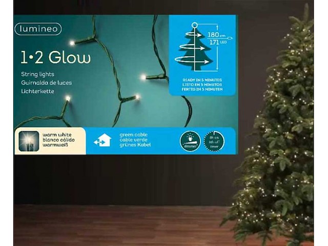 Lumineo Novogodišnje stepenaste LED lampice 1-2-glow basic 6 nivoa 171 LED 49.5461