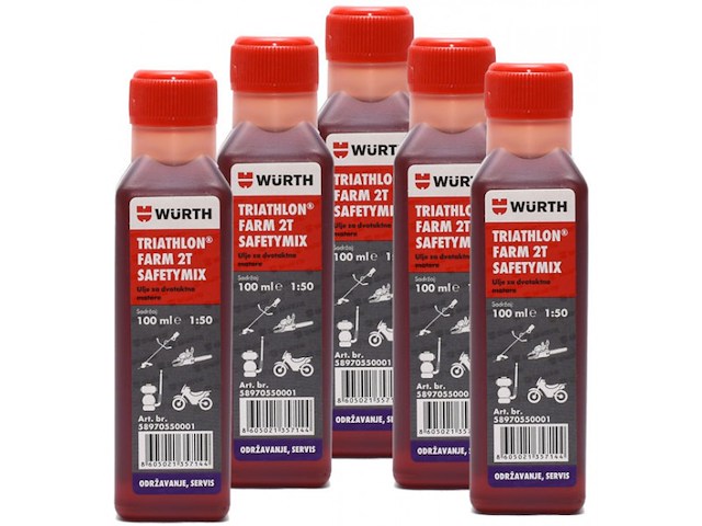 Ulje za dvotaktne motore Wurth Triathlon Farm 2T Safetymix 5 flašica 58970550001