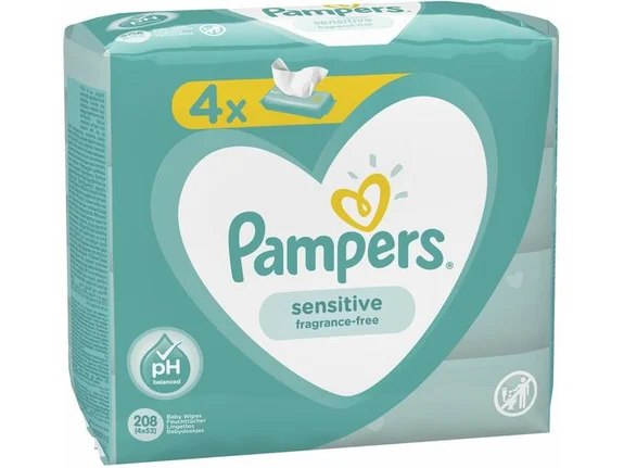 Pampers vlažne maramice Sensitive 4X52 4530
