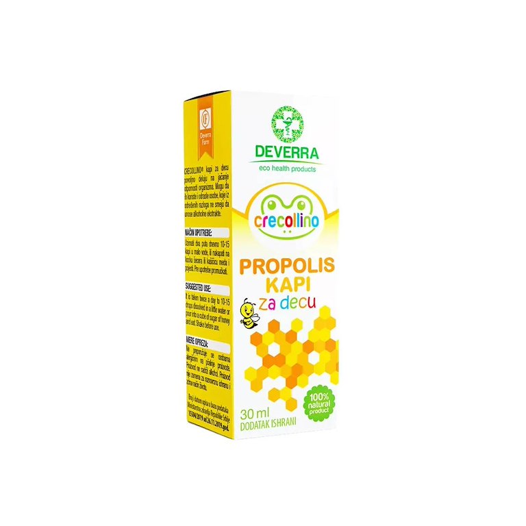 DeverraFarm Propolis Kapi za Grlo za Decu Crecollino 30 mL