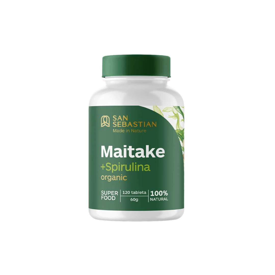 SAN SEBASTIAN Maitake+Spirulina Organic 120 Tableta