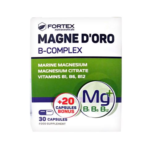 Magne D oro + B komplex 30 kapsula +20 kapsula gratis