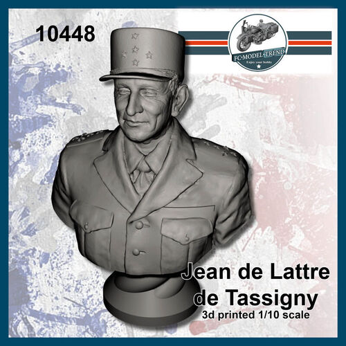 NEW! FC ModelTrend 10448 Jean de Lattre de Tassigny Bust (3D-Printed)
