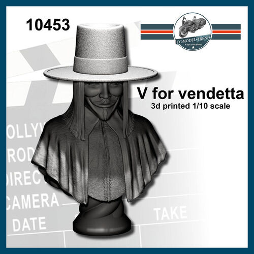 NEW! FC ModelTrend 10453 V for Vendetta Bust (3D-Printed)