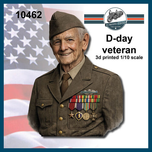 NEW! FC ModelTrend 10462 D-Day Veteran Figure Bust (3D-Printed)