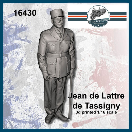 NEW! FC ModelTrend 16730 Jean de Lattre de Tassigny Figure (3D-Printed)