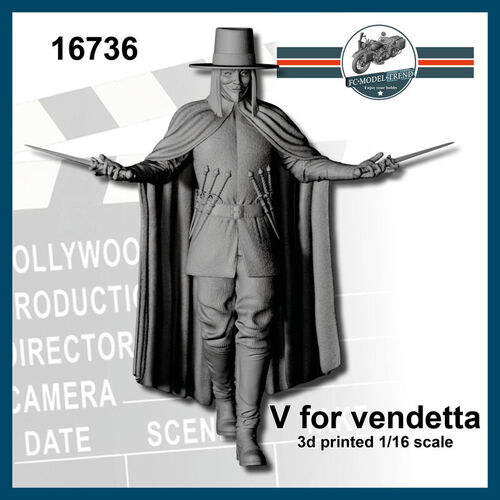 NEW! FC ModelTrend 16736 V for Vendetta Figure (3D-Printed)
