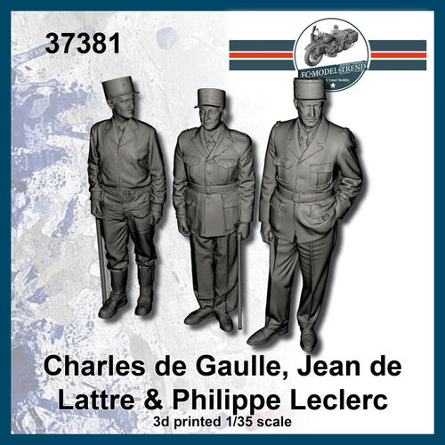 NEW! FC ModelTrend 37381 French WWII Generals (3 Figures / 3D-Printed)