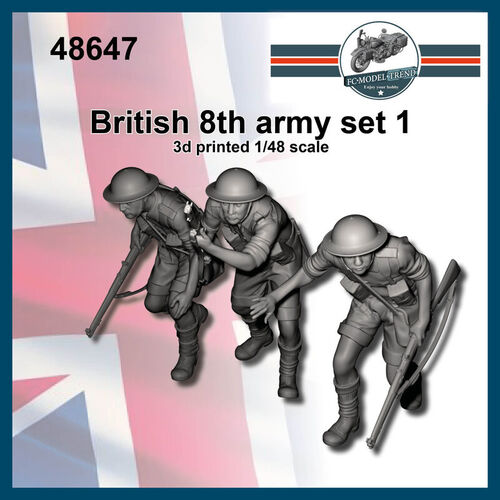 NEW! FC ModelTrend 48647 British 8th Army Set 1 (3 Figures / 3D-Printed)