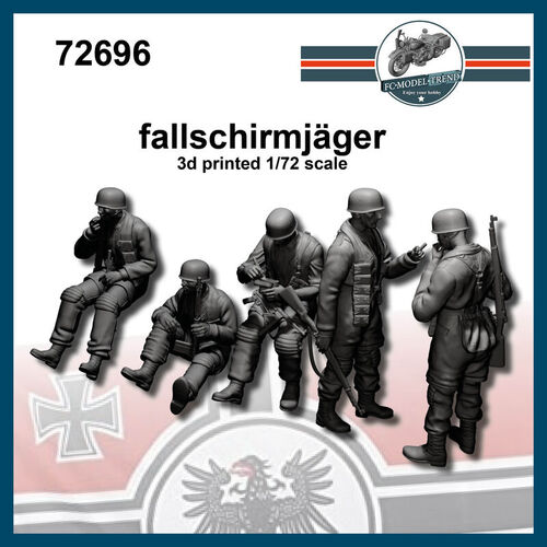 NEW! FC ModelTrend 72696 German WWII Fallschirmjagger (5 Figures / 3D-Printed)