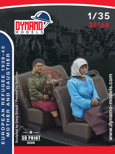 NEW! Dynamo-Models 35168 Civilian - Mother and Daughter Sitting in Car (2 Figures / 3D-Printed)