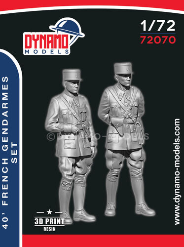 NEW! Dynamo-Models 72070 French 1940 Gendarmes Set (2 Figures / 3D-Printed)