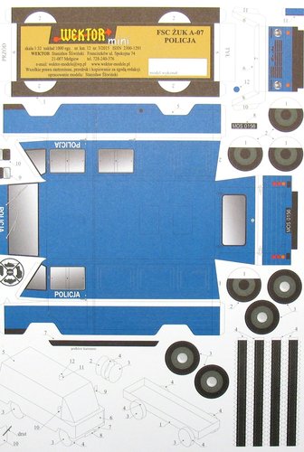 Wektor mini12 Żuk A-07 Policja