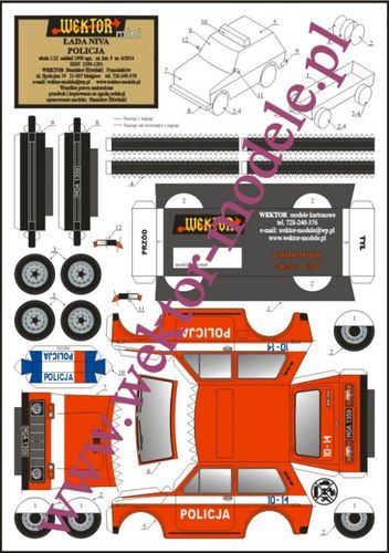 Wektor mini9 ŁADA Niva Policja