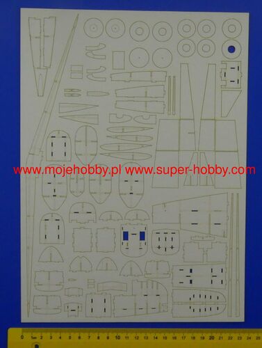 Haliński KA-2-2006-ac Morane Saulnier MS 406 C1 - French Fighter (Laser Cut Frames)