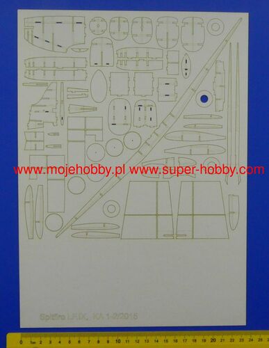 Haliński KA-1-2-2015-ac Supermarine Spitfire LF.IX / FR.IX - English Fighter (Laser Cut Frames) (Set For 1 Model)