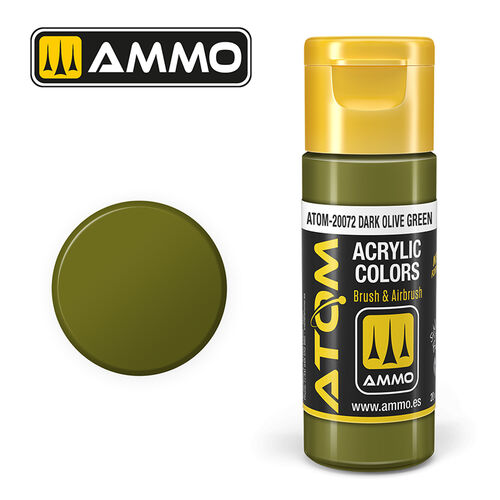 AMMO of Mig Jimenez ATOM-20072 ATOM COLOR Dark Olive Green