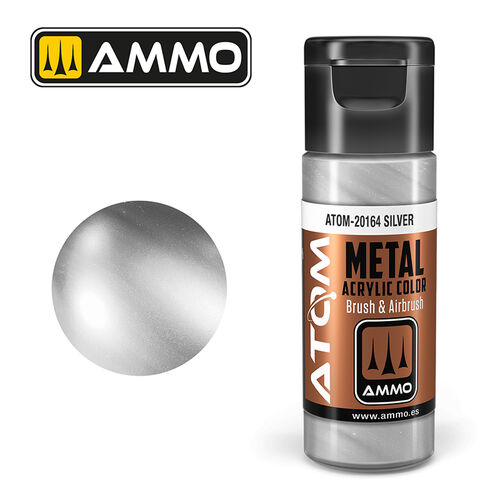 AMMO of Mig Jimenez ATOM-20164 Atom Metallic Silver