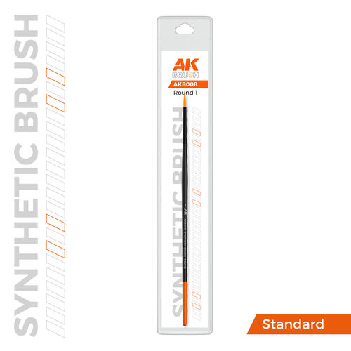AK-Interactive B008 AK Synthetic Brush - Round 1