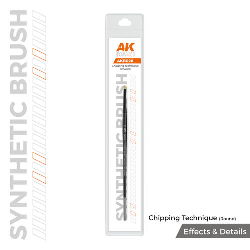 AK-Interactive B028 AK Synthetic Brush - Chipping Technique (Round)