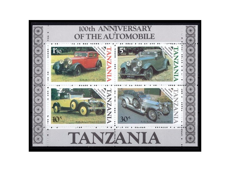 Tanzania 1986. Automobili, Blok br. 53