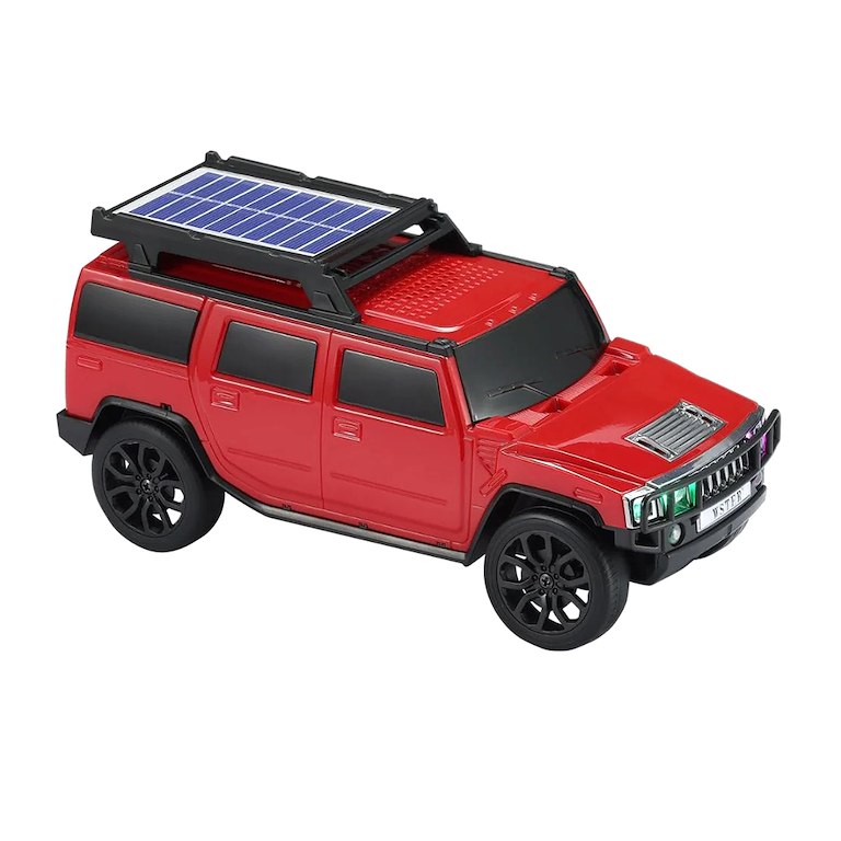 Zvucnik bluetooth WS-696 sa solarnim punjenjem auto crveni (MS)