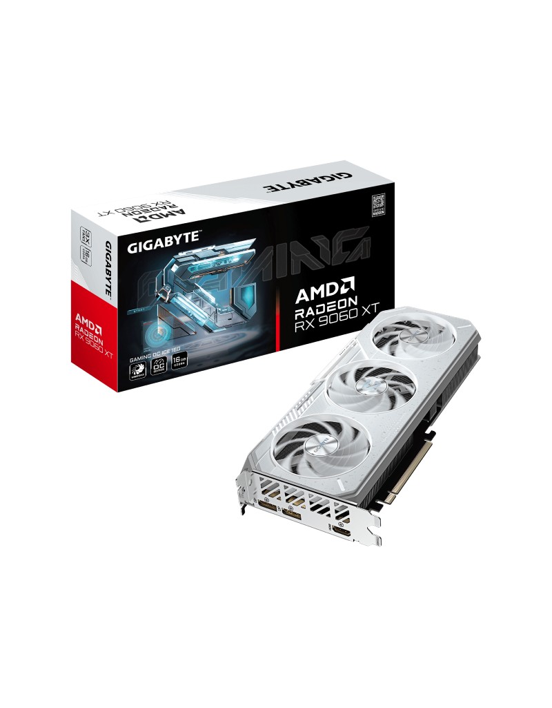 GIGABYTE AMD Radeon RX 9060 XT GAMING OC WHITE16GB 128bit GV-R906XGAMINGOCICE-16GD rev. 1.0