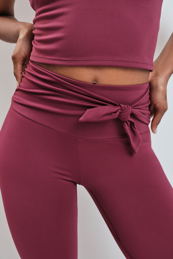 Granatrote lange Leggings SOFT MOVE