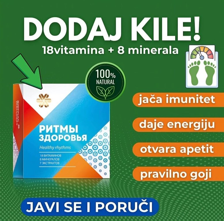 DODAJ KILE – 18 vitamina + 8 minerala 100% prirodan kompleks “Ritmi