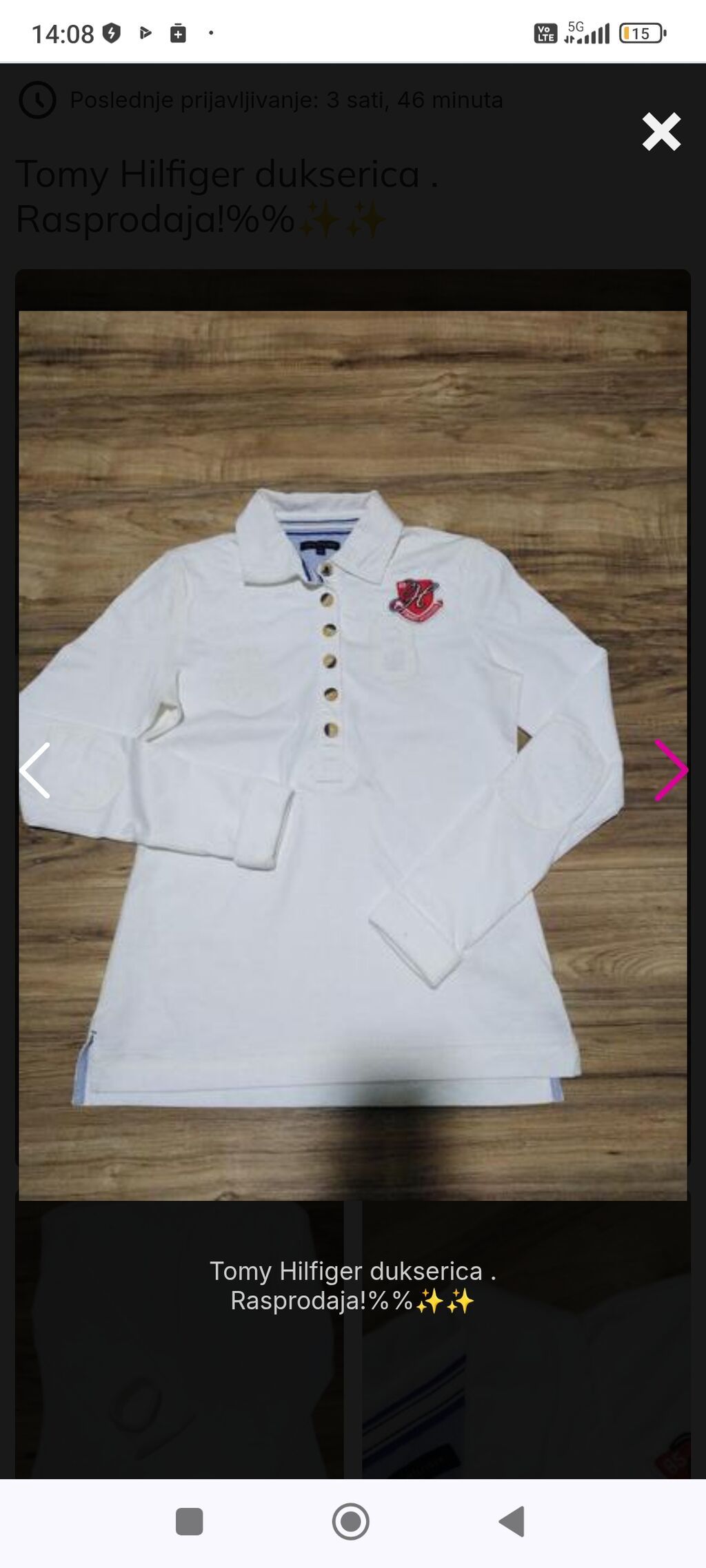 RASPRODAJA!!Tommy Hilfiger ženska majica/duks na kopčanje (polo stil)