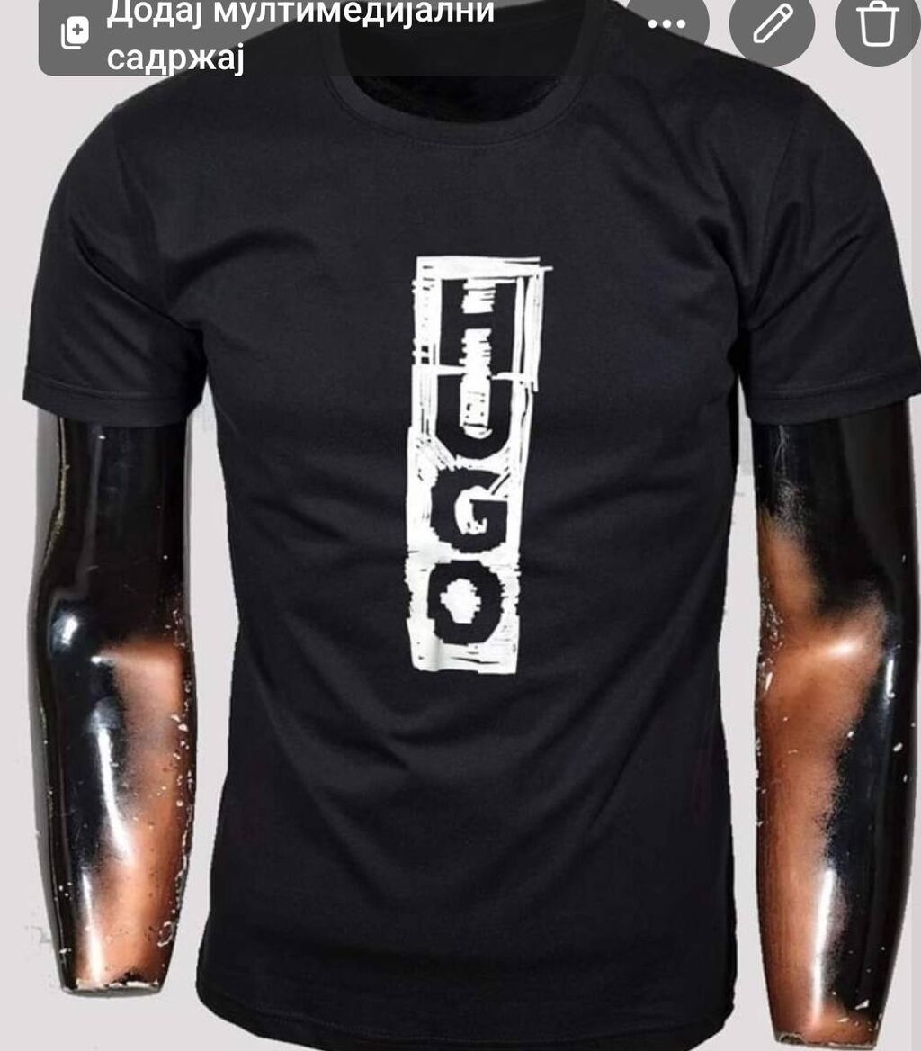 Men's T-shirt Hugo Boss, bоја - Crna