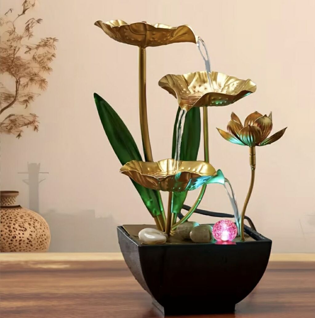 Dekorativna stočna fontana – lotus kaskada sa LED svetlom - Elegantna
