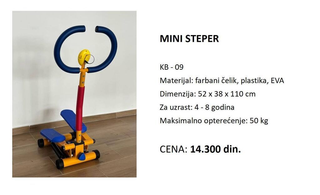 MINI STEPER – dečja sprava za vežbanje - Model: KB-09 - Namenjen