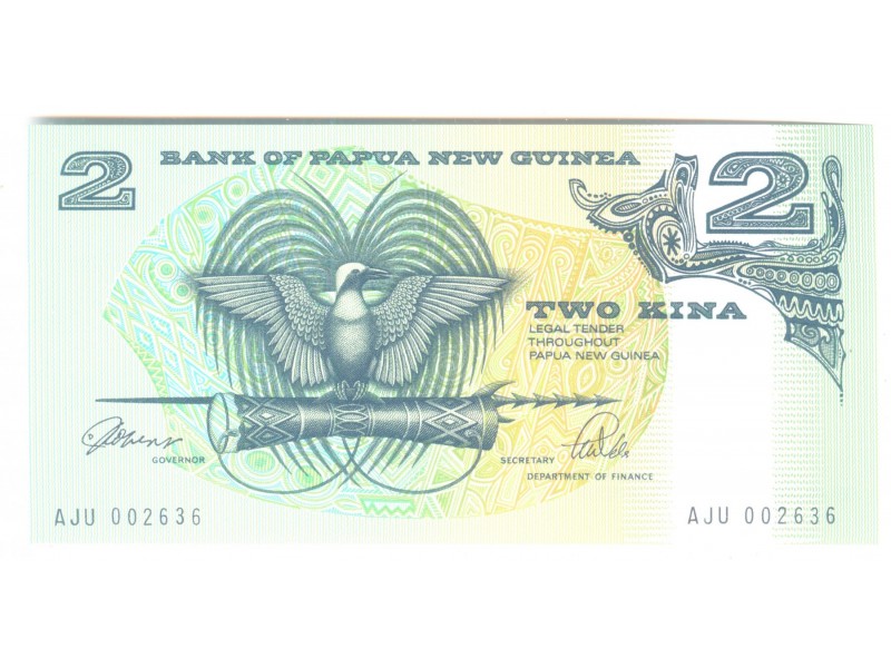 Papua Nova Gvineja 2 kina 1991 UNC