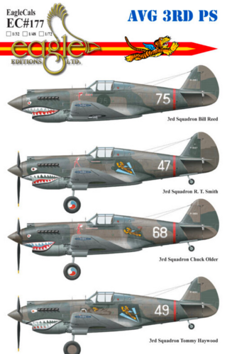 Eagle Editions D177-32 P-40s AVG 3rd Pursuid Sqn.