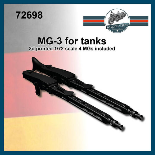 NEW! FC ModelTrend 72698 German Machine Gun MG3 for Tanks (4 pcs / 3D-Printed)