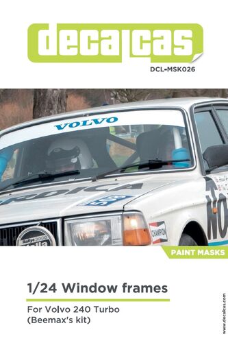 Decalcas MSK026 Volvo 240 Turbo - Windows Frames Paint Mask Set (for Beemax Kits)