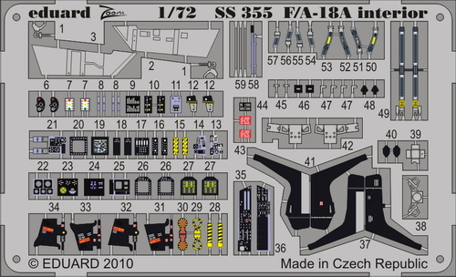 DISCONTINUED Eduard SS355 F/A-18A interior S.A. ACADEMY