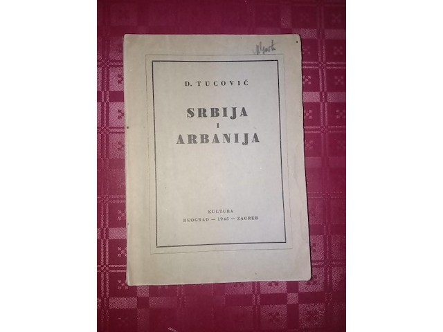 Dimitrije Tucović Srbija i Arbanija